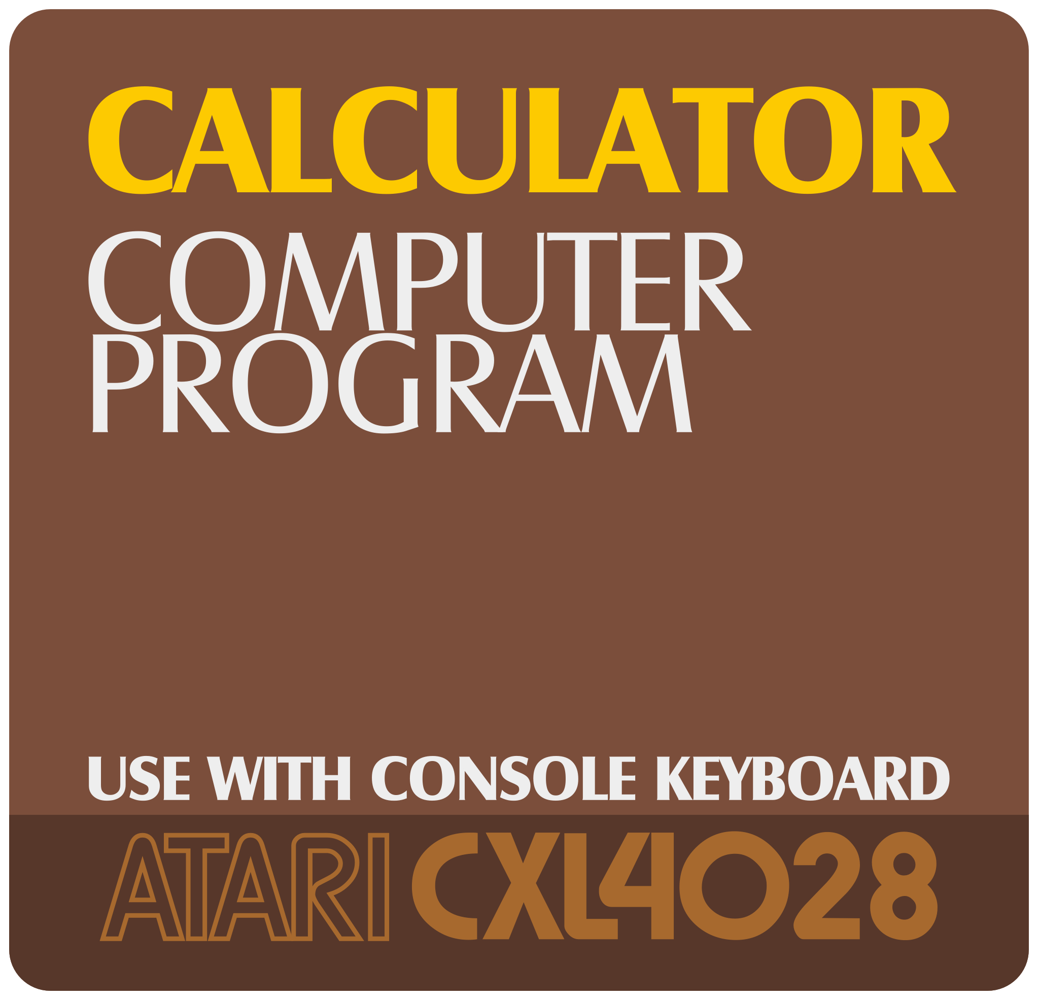 AtariWiki V3.1: Atari Calculator